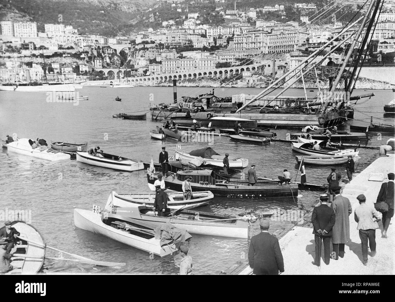 principality of monaco, boat show, 1900-1910 Stock Photo - Alamy