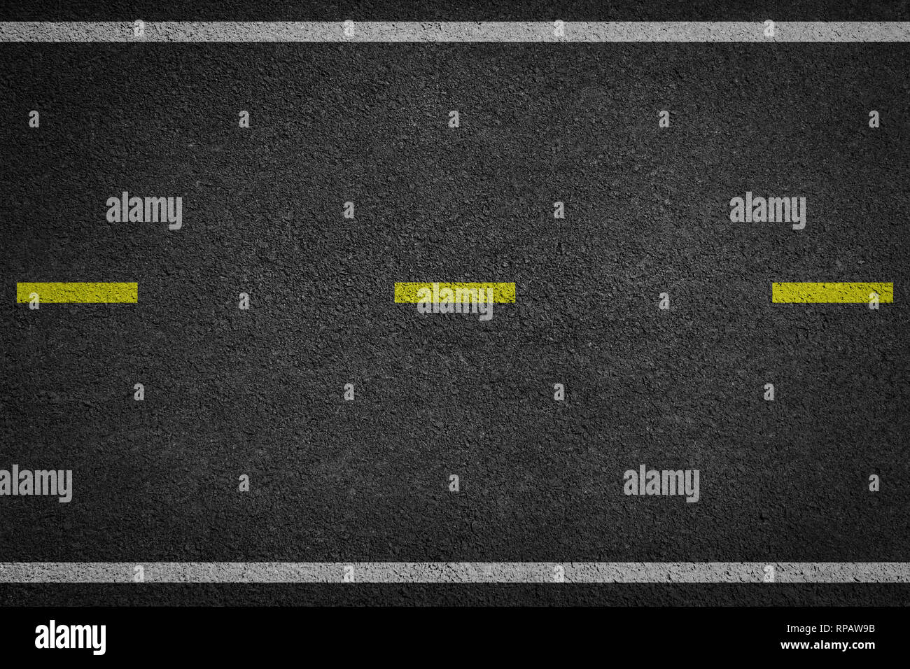 Asphalt road top view. Highway line marks Stock Photo - Alamy