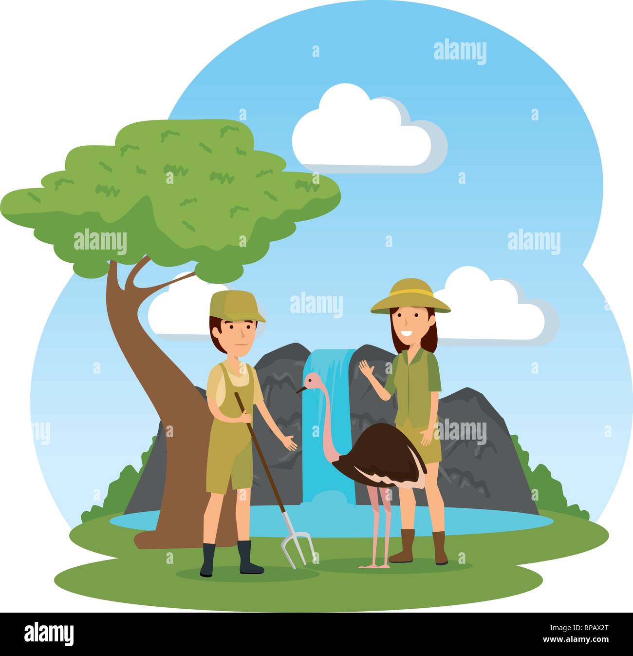 Ostrich female Stock Vector Images - Alamy