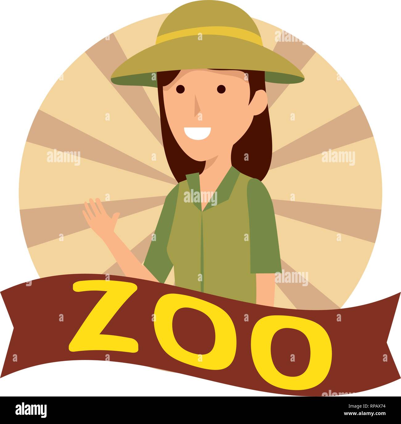 woman worker of zoo character vector illustration design Stock Vector ...