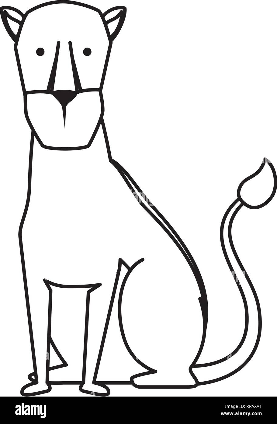 african lioness wild animal vector illustration design Stock Vector ...