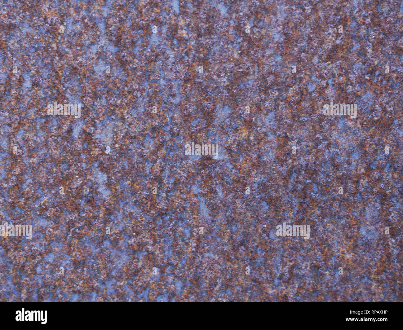 Old blue painted wall with rust texture. Grunge rusted metal background ...