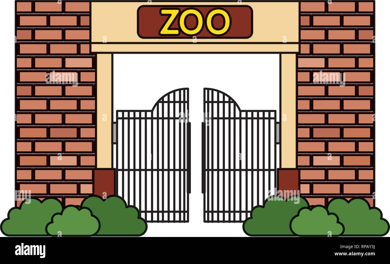 Zoo Gate Illustration