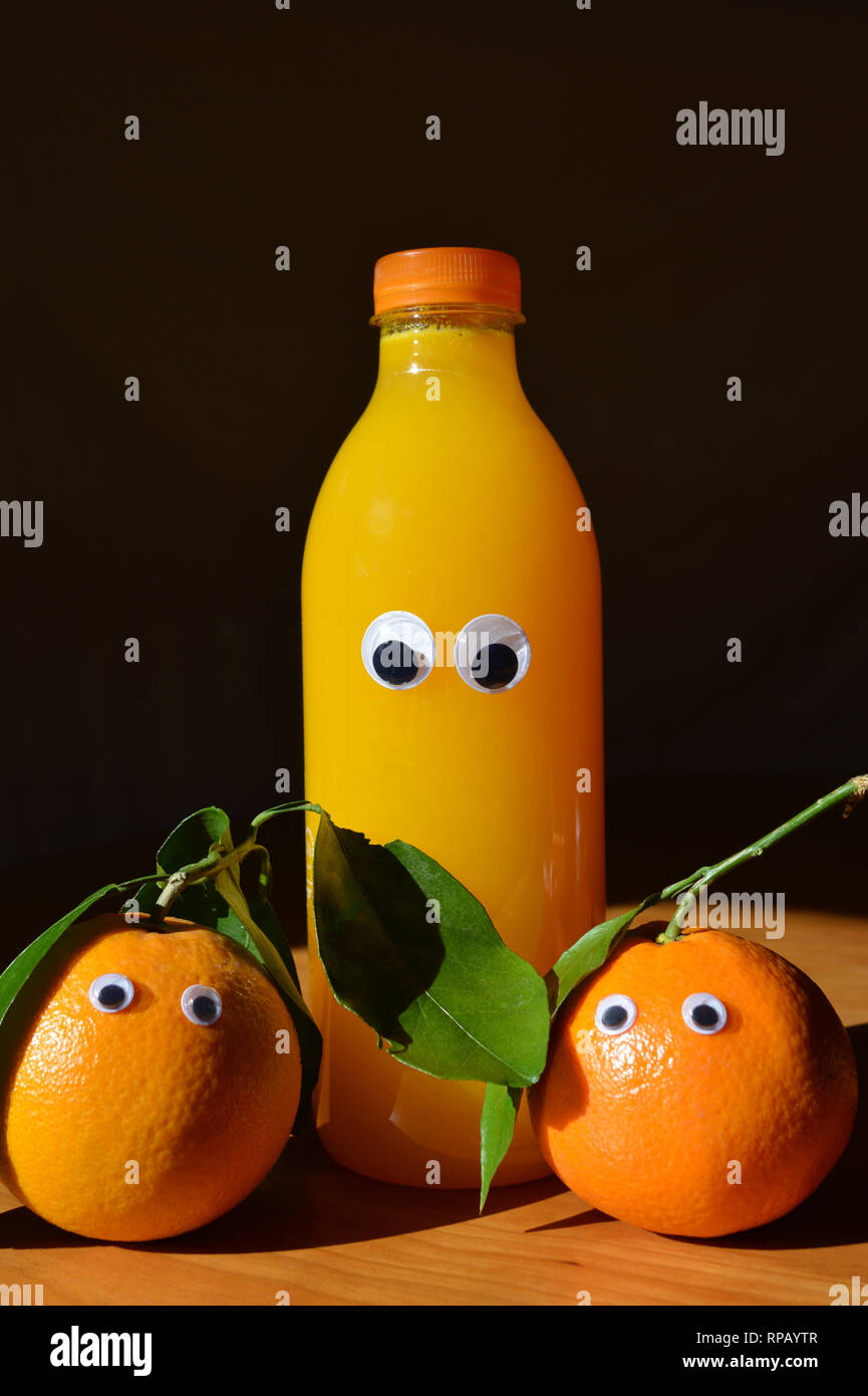 Cartoon orange juice bottle hi-res stock photography and images - Alamy