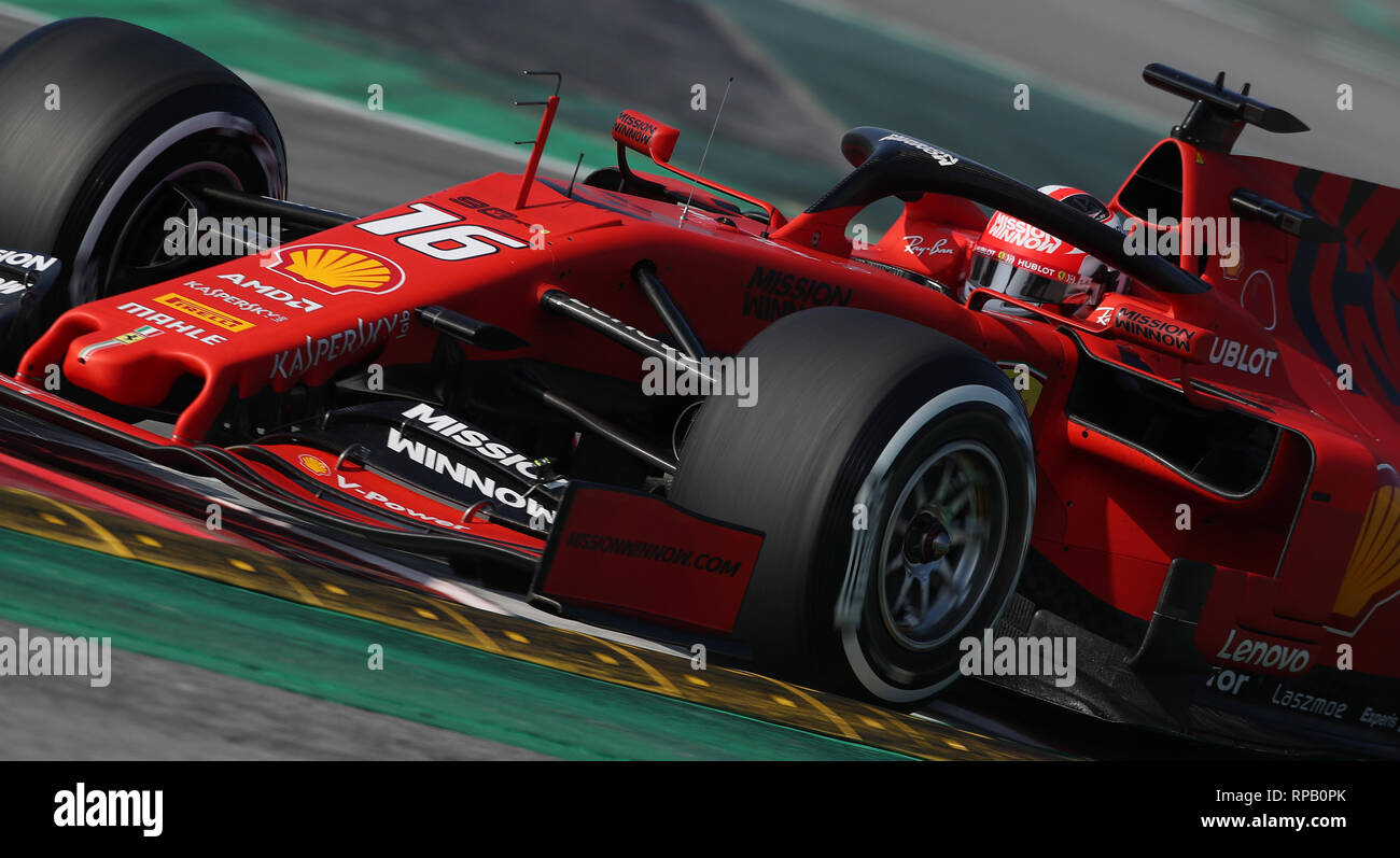 Ferrari's Charles LeClerc during day four of pre-season testing at the ...