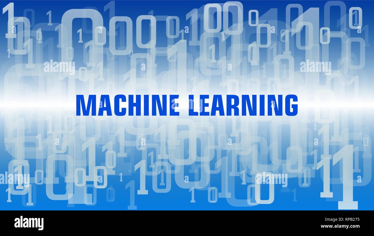 Vector Machine Learning Text Binary Code Abstraction Background Graphic Stock Vector Image