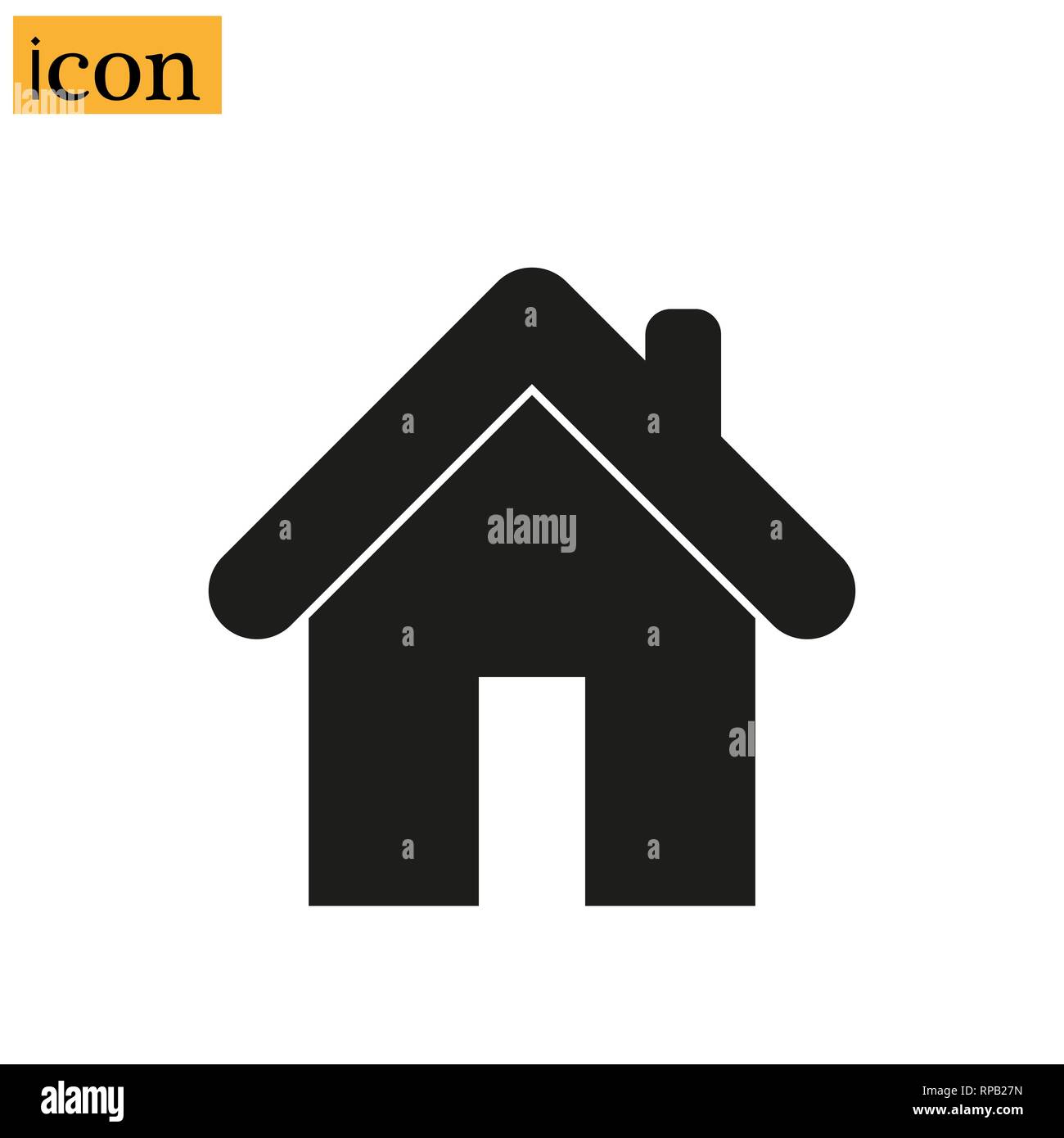 Home Icon in trendy flat style isolated on grey background. Homepage ...