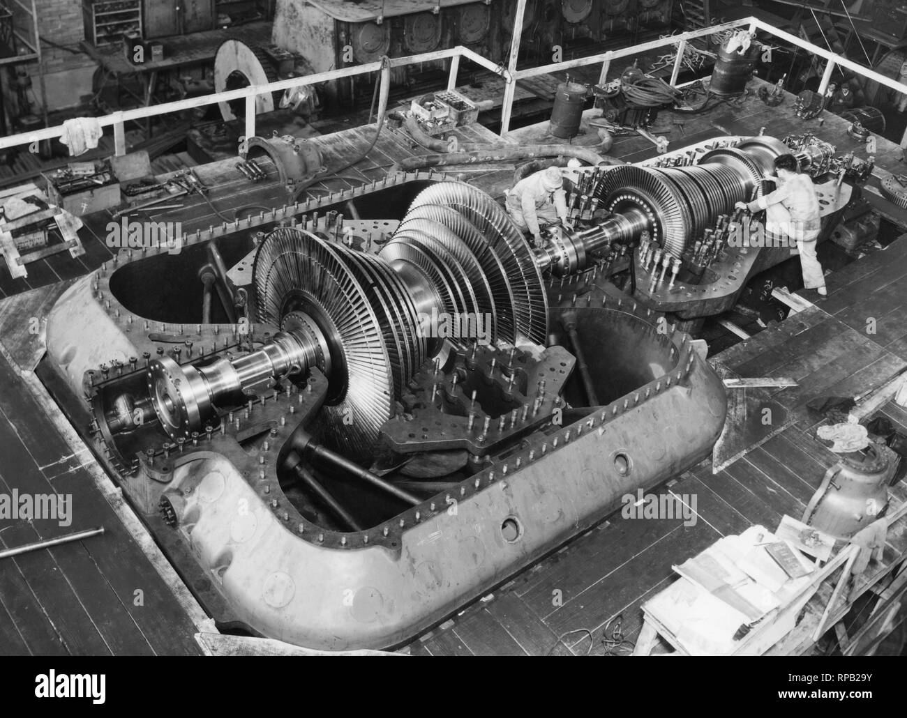 Japan, inside an industrial complex, 1959 Stock Photo - Alamy