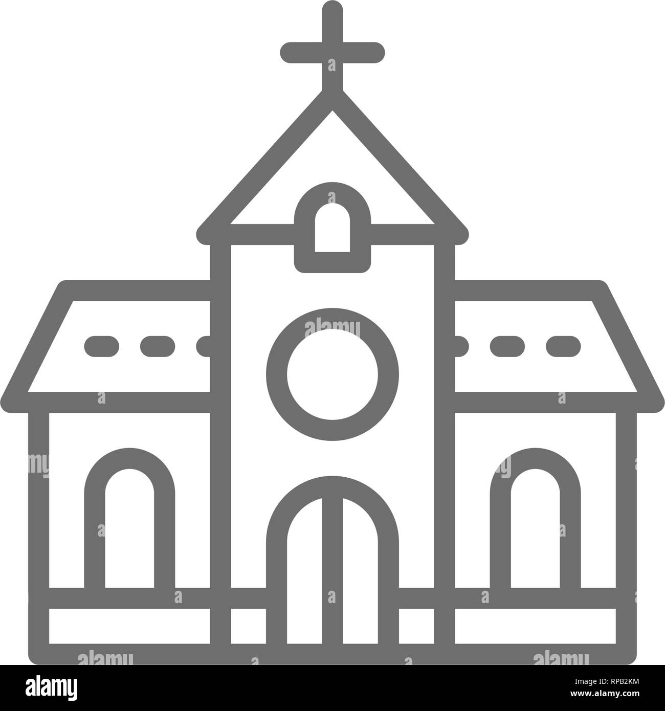 Church, chapel, temple line icon Stock Vector Image & Art - Alamy