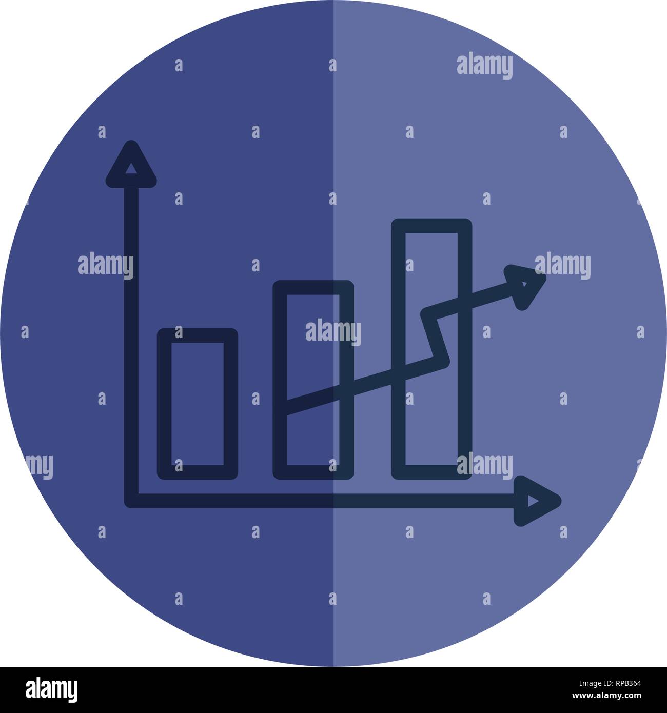 statistics bars and arrow vector illustration design Stock Vector Image ...