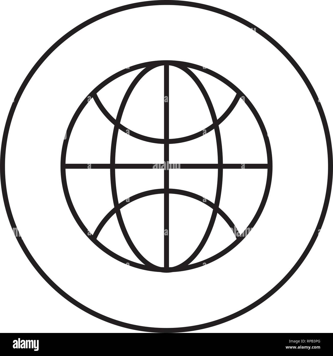 sphere planet browser icon vector illustration design Stock Vector ...