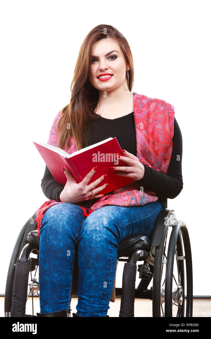 Real people, disability and handicap concept. Teen girl unrecognizable ...