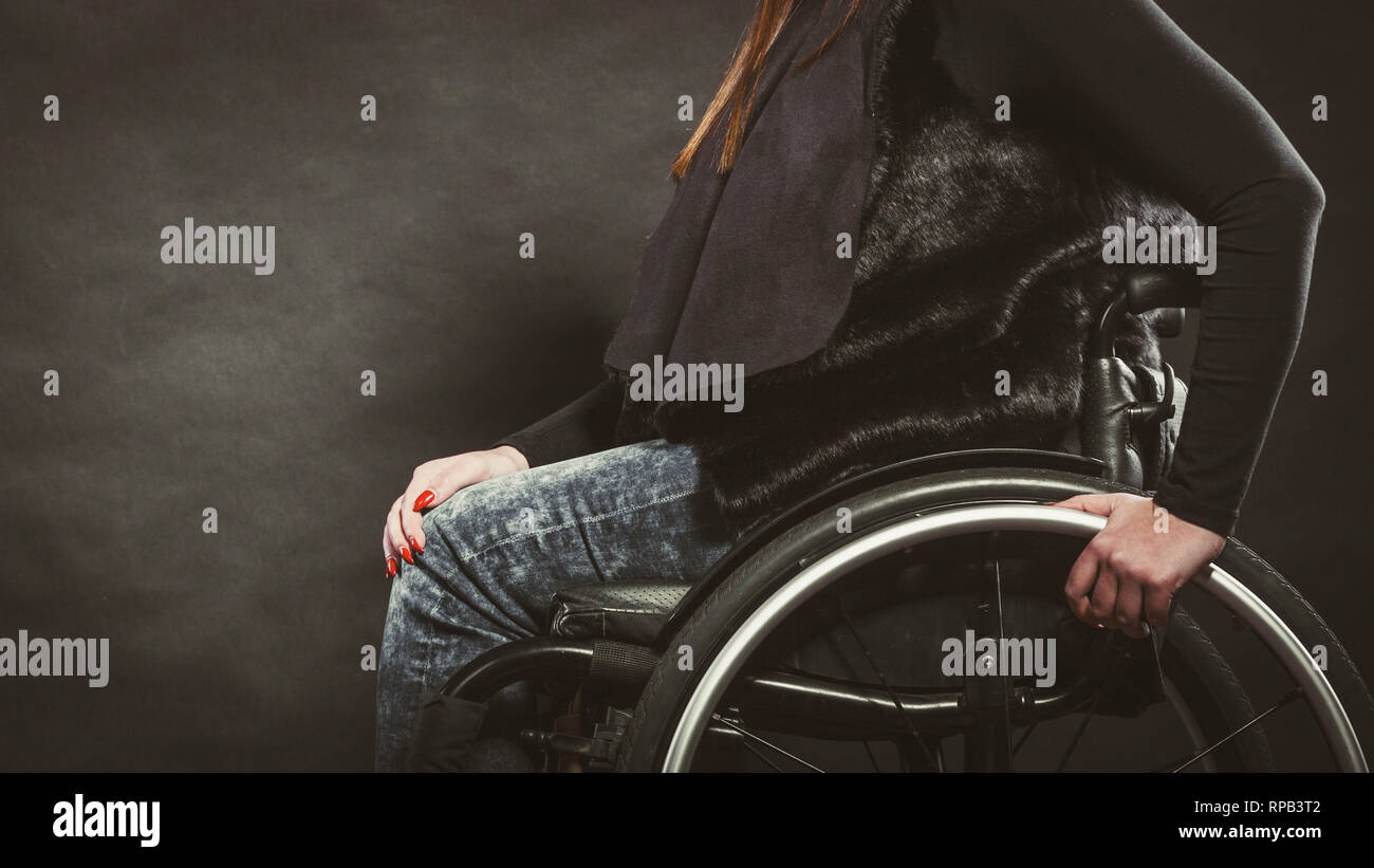 Depressed person on wheelchair. Disabled human. Disability sadness ...
