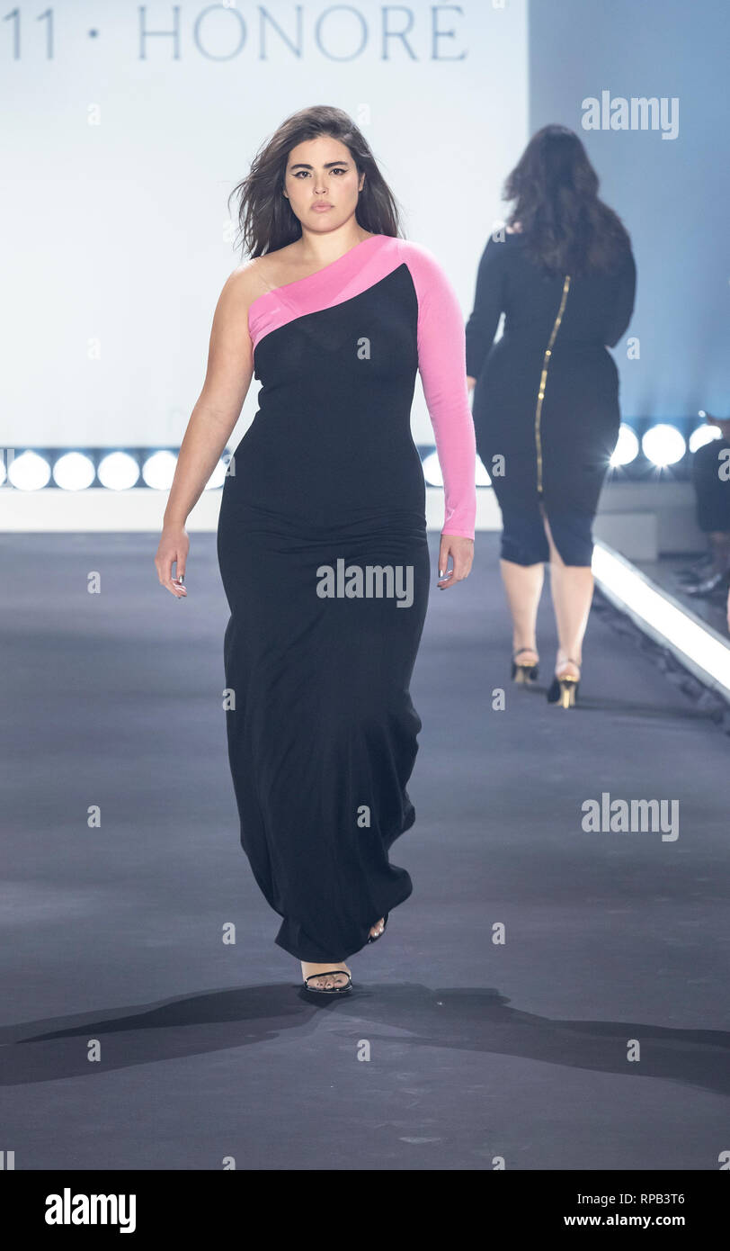 Model wearing dress by Victor Glemaud walks runway for 11 Honore ...