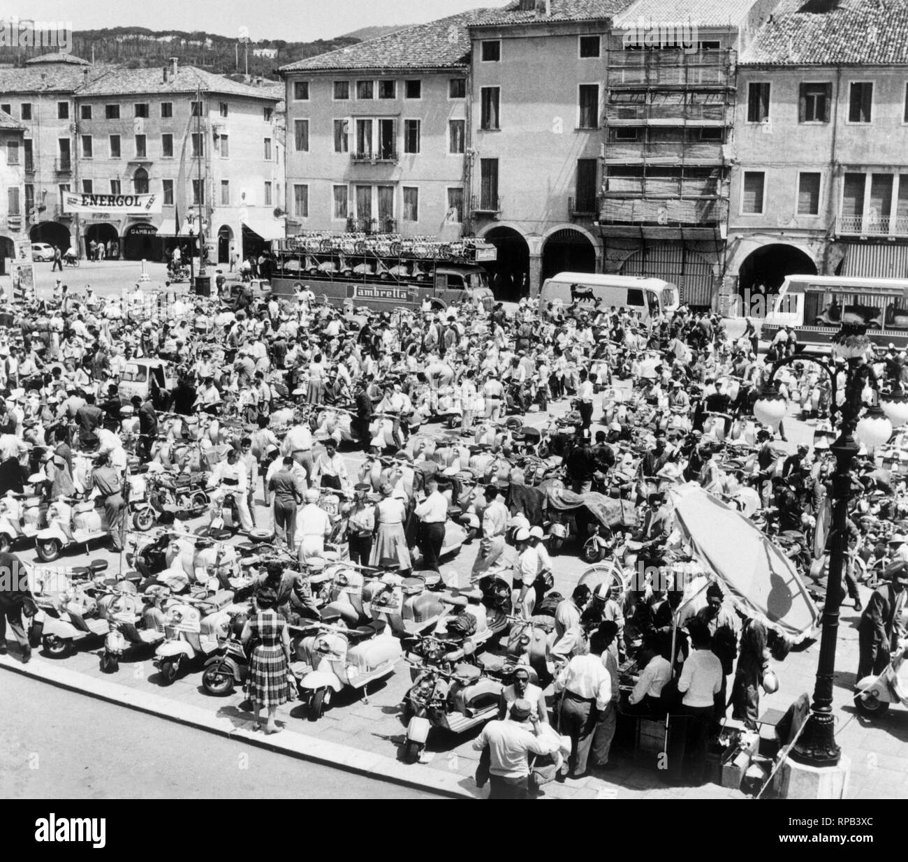 rally of lambretta, 1950 1955 Stock Photo - Alamy