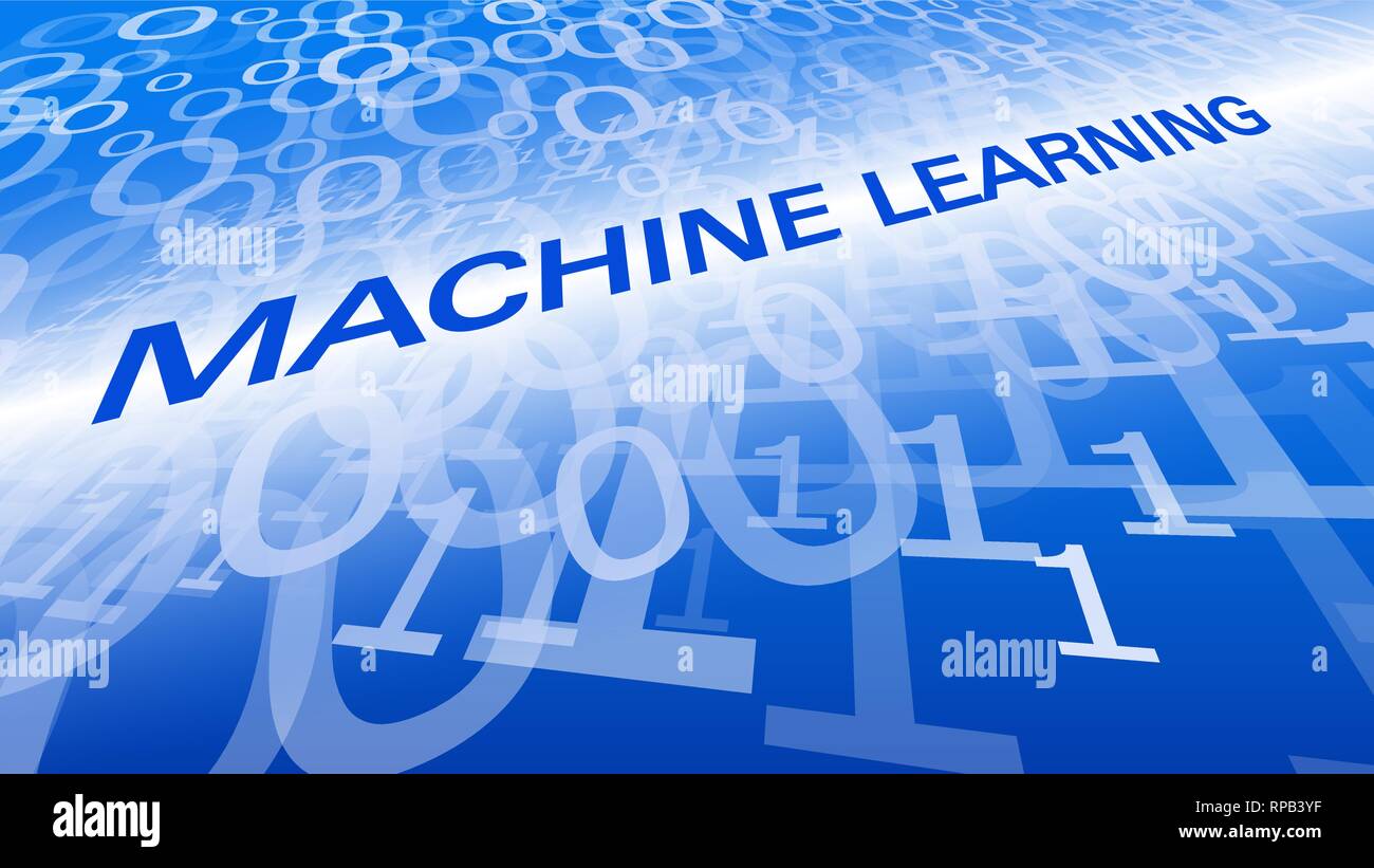 New digital technology machine learning software concept, cyberspace coding background Stock ...