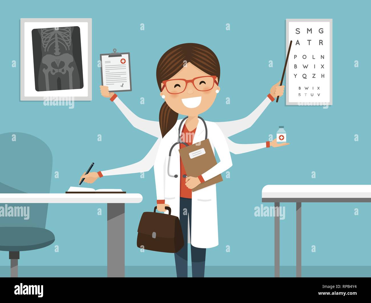 Busy hospital Stock Vector Images - Alamy