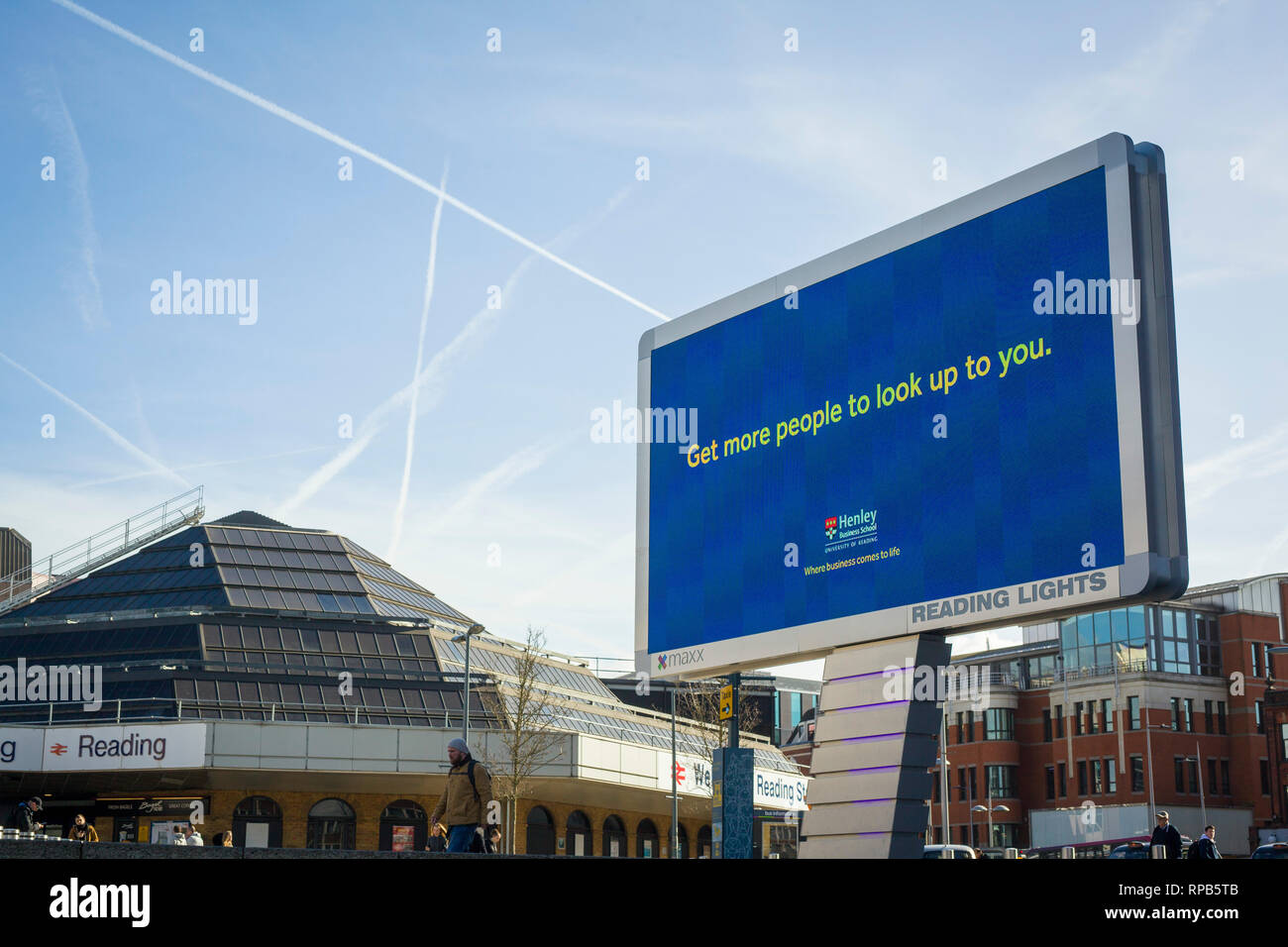 Billboard outside school hi-res stock photography and images - Alamy