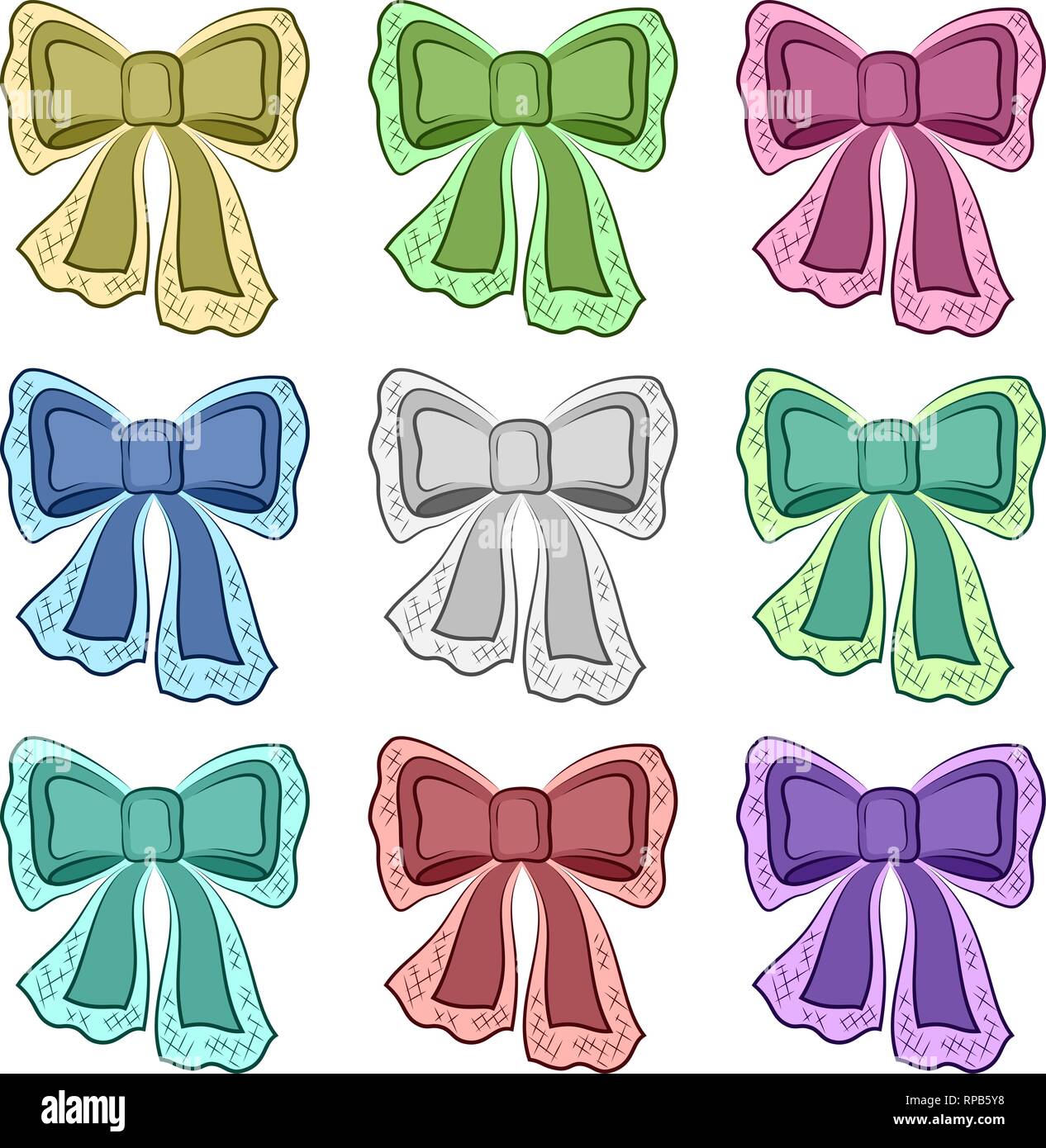 Set of Bows Stock Vector Image & Art - Alamy