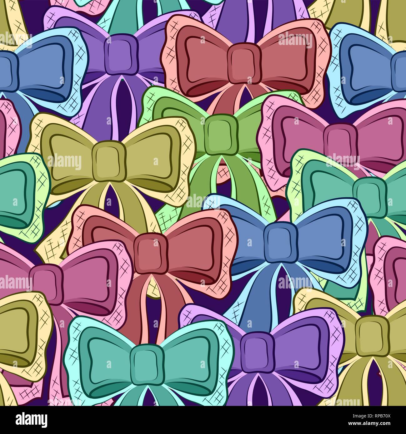 Seamless Pattern with Bows Stock Vector Image & Art - Alamy