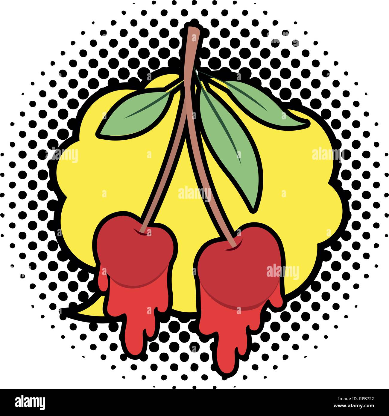 cherry dripping isolated icon Stock Vector Image & Art - Alamy