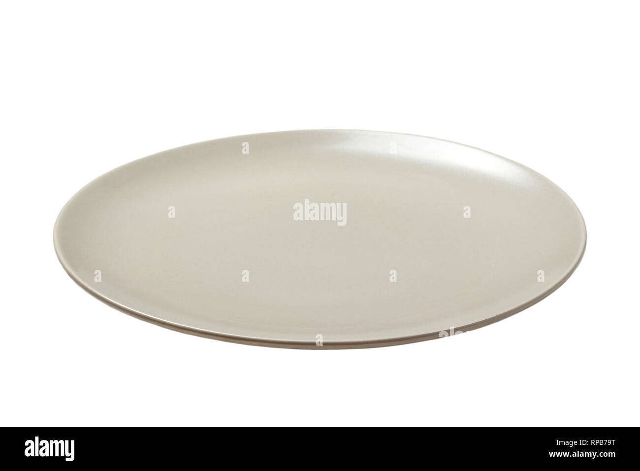 Perspective view. Empty white plate isolated on white background Stock ...