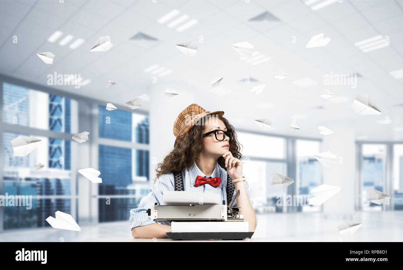 Creative inspiration of young female writer Stock Photo - Alamy