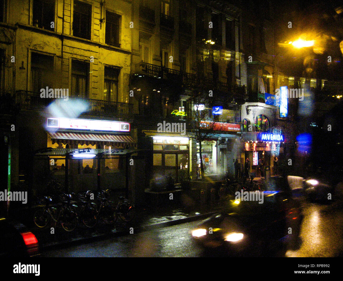 Night view, Brussels, Belgium Stock Photo - Alamy