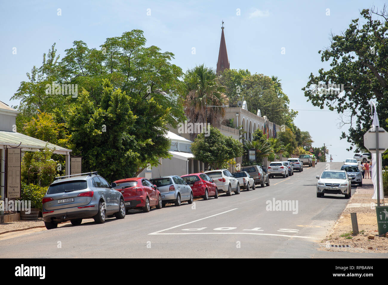 Main Road in Riebeek Kasteel in Western Cape, South Africa Stock Photo ...