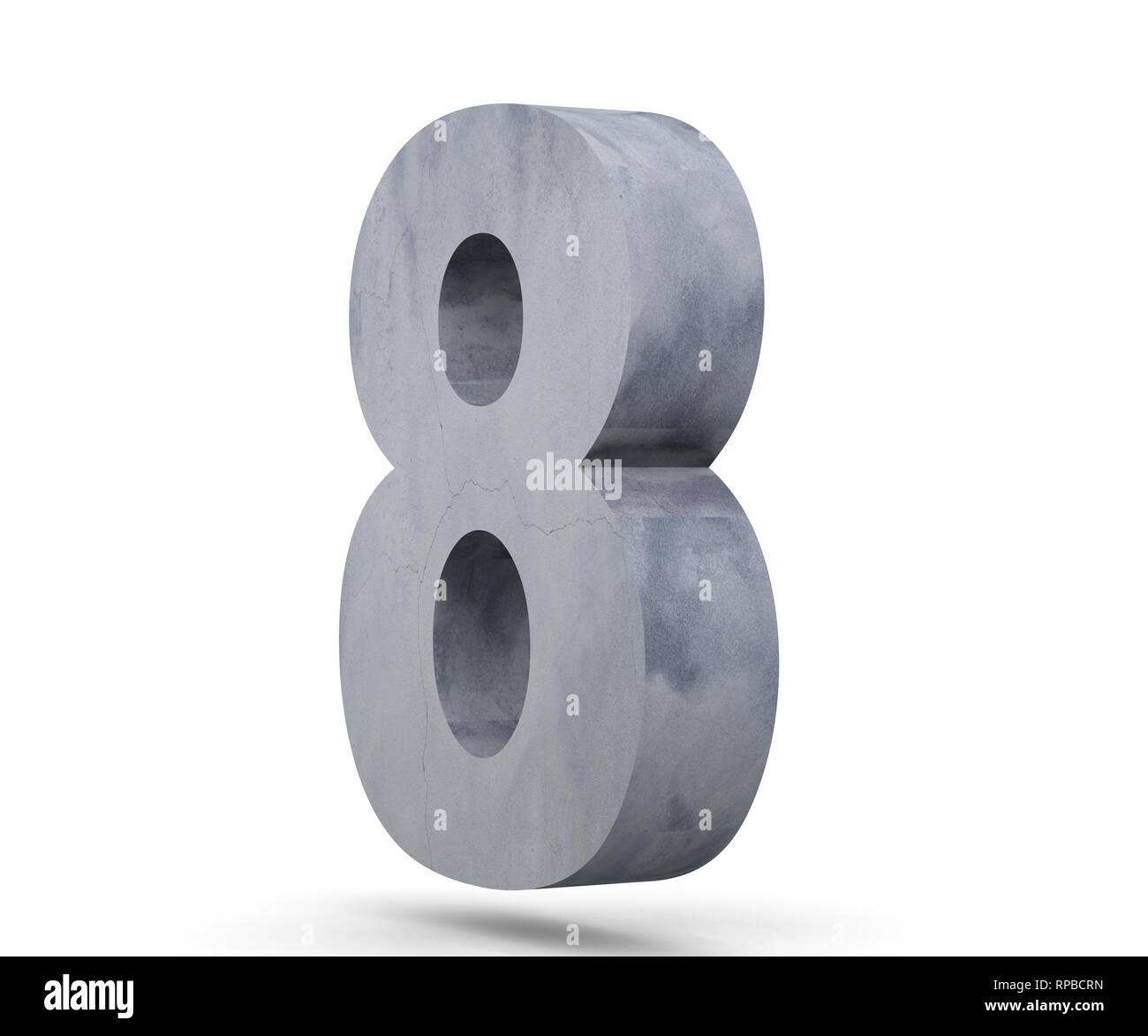 3D rendering concrete number 8 eight. 3D render Illustration Stock ...