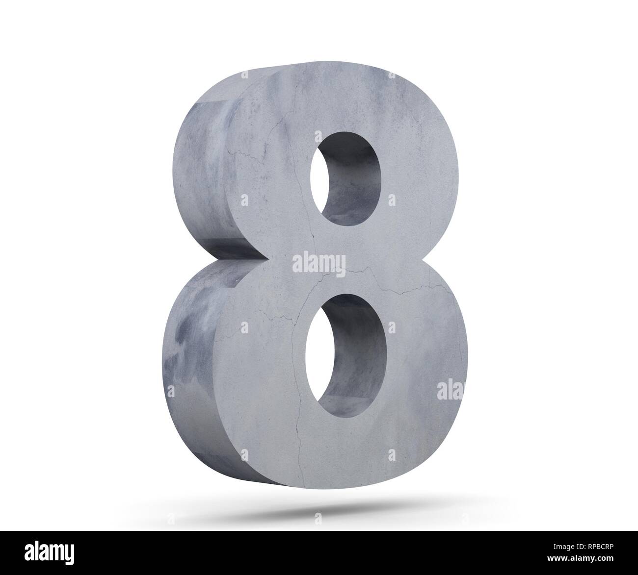 3D rendering concrete number 8 eight. 3D render Illustration Stock ...