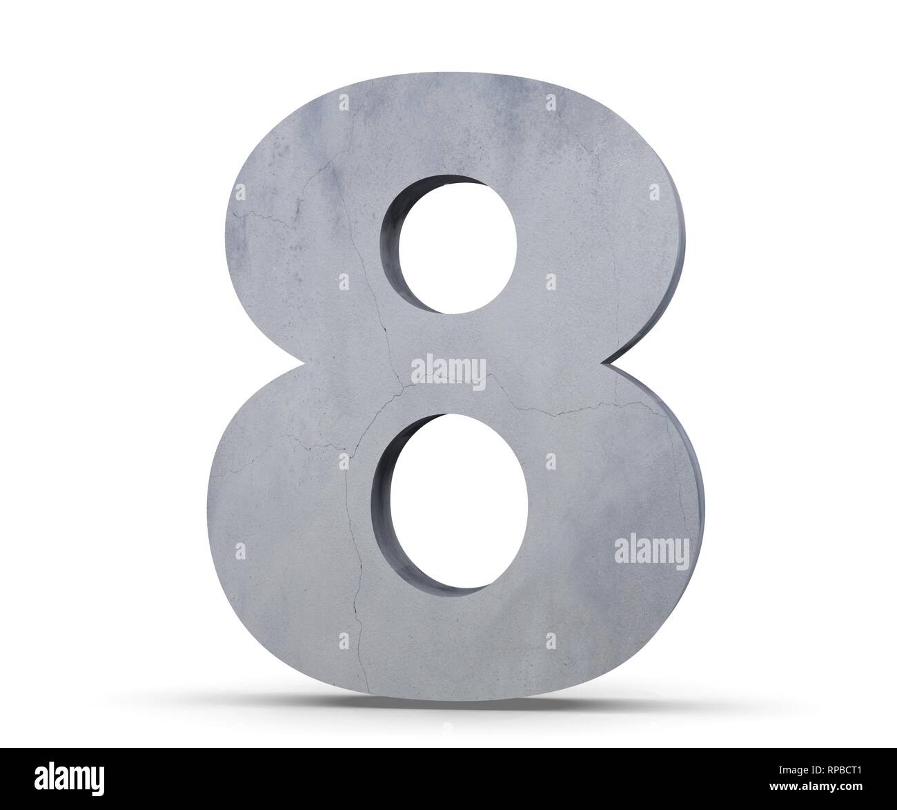 3D rendering concrete number 8 eight. 3D render Illustration Stock ...