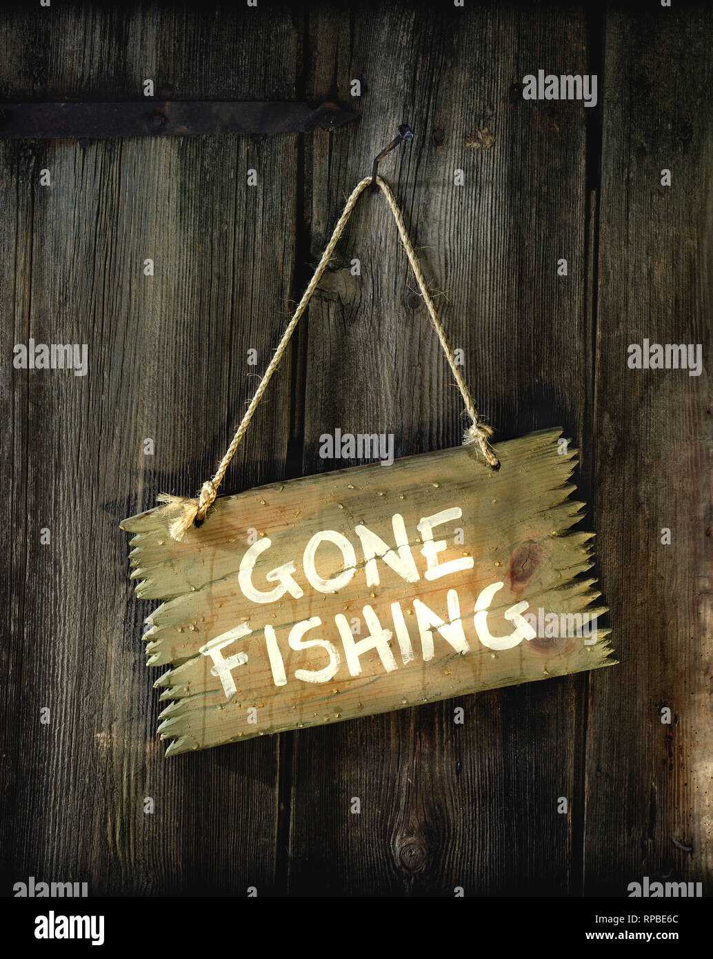 Gone Ice Fishing Sign