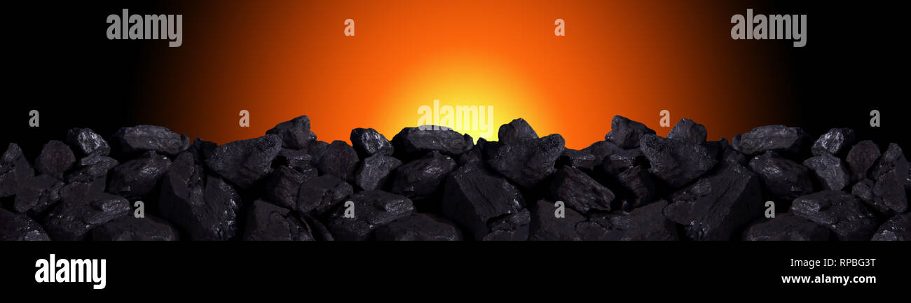 Black coal in the glow of the setting sun Stock Photo - Alamy