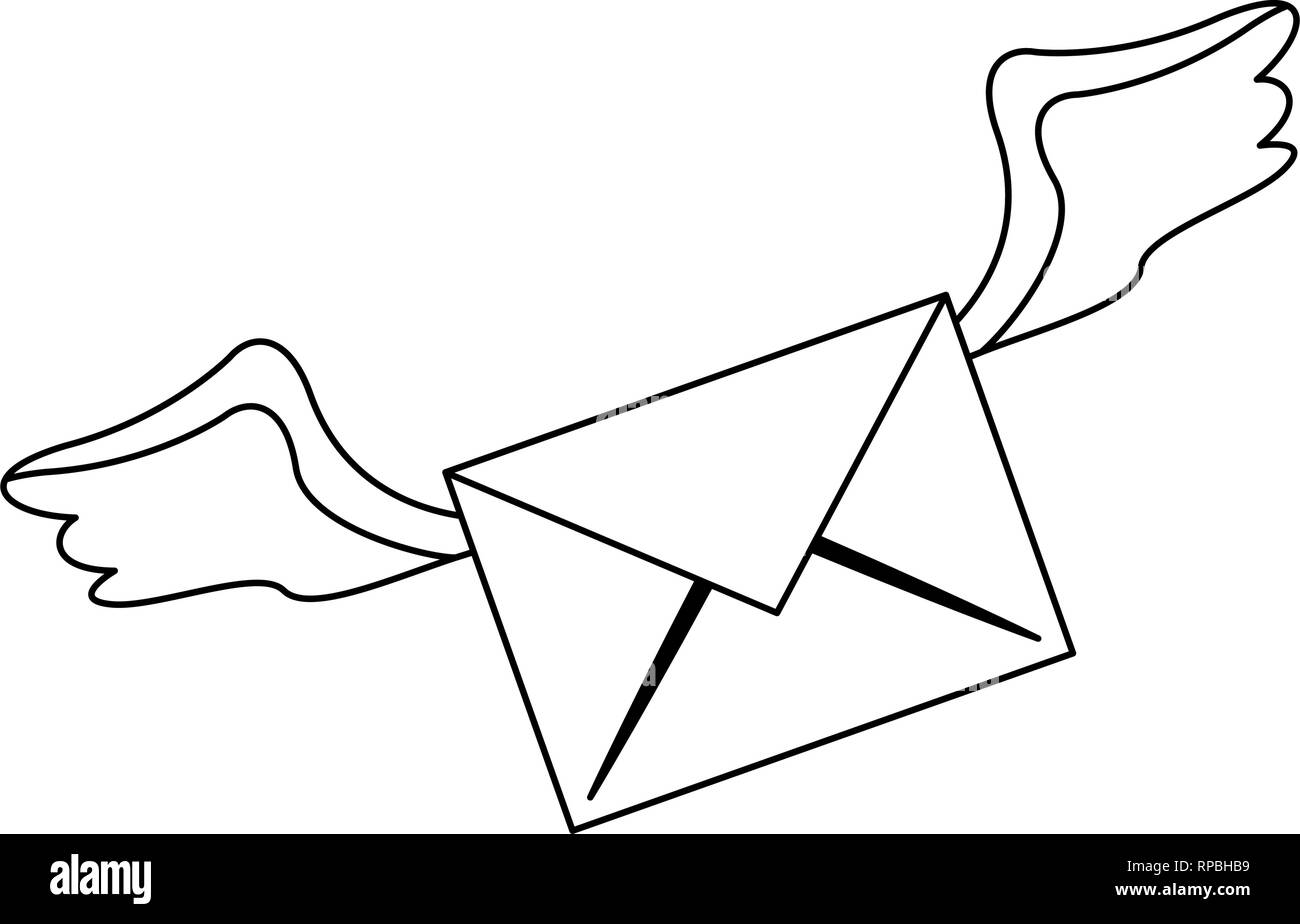 Email wings Stock Vector Images - Alamy