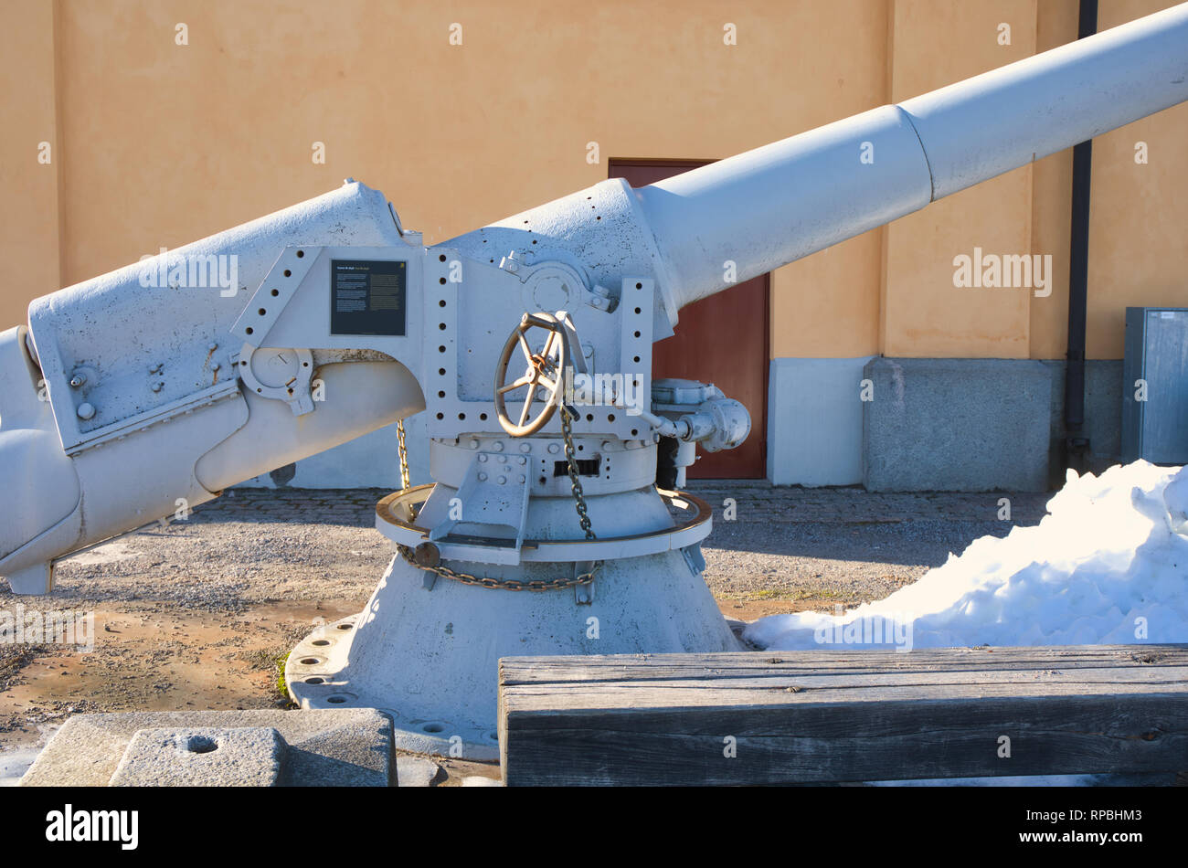 Restored 15.2 cm quick-firing gun M, Skeppsholmen, Stockholm, Sweden ...