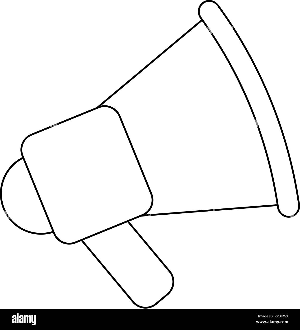 Bullhorn megaphone symbol black and white Stock Vector Image & Art - Alamy Bullhorn megaphone symbol black and white Stock Vector Image & Art - Alamy