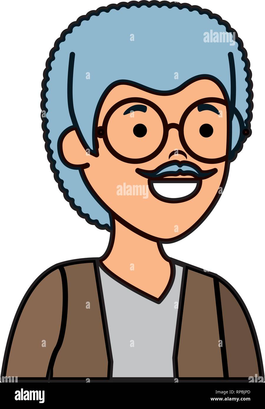 old man character icon vector illustration design Stock Vector Image ...