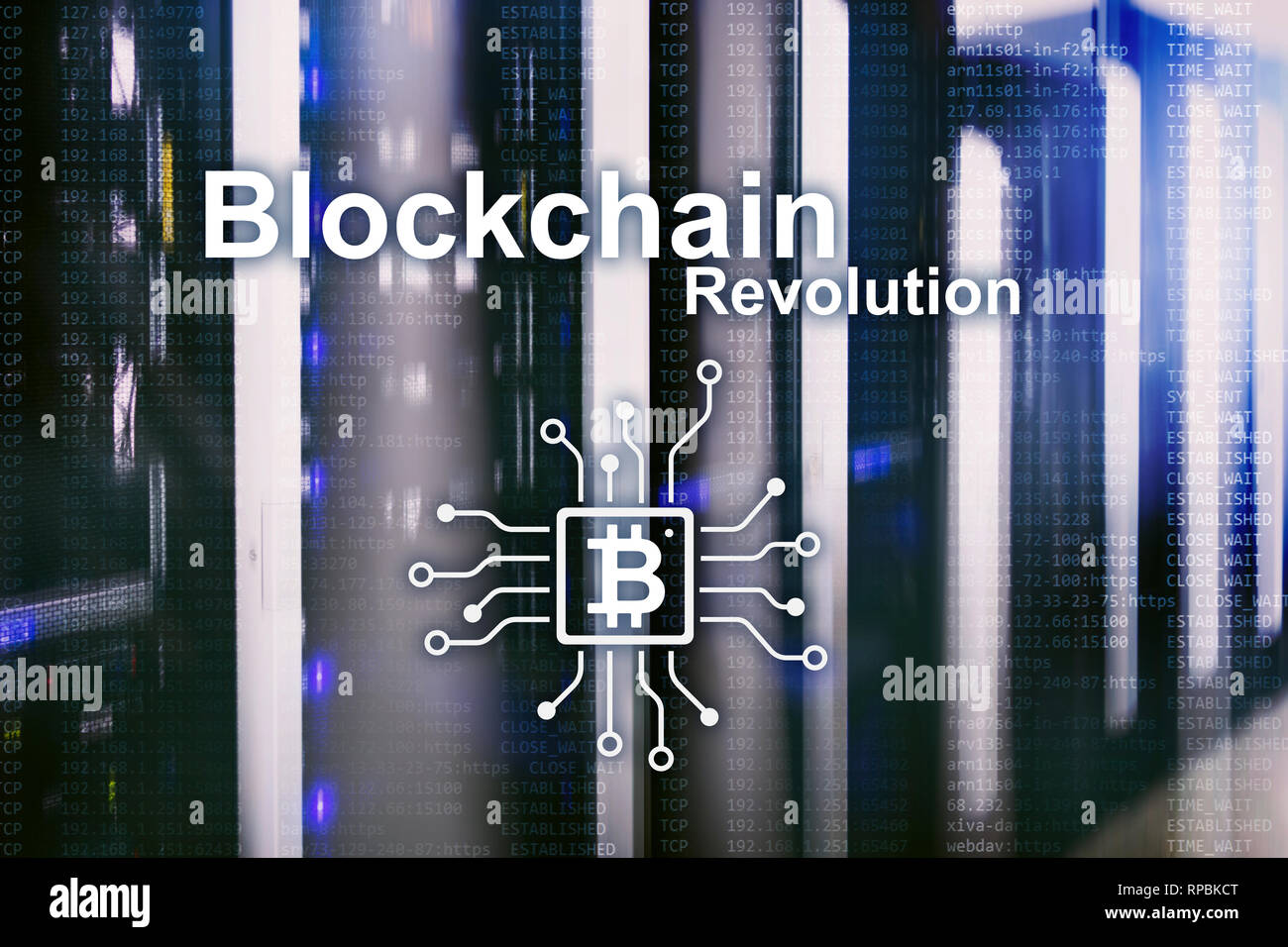 Blockchain revolution, innovation technology in modern business Stock ...