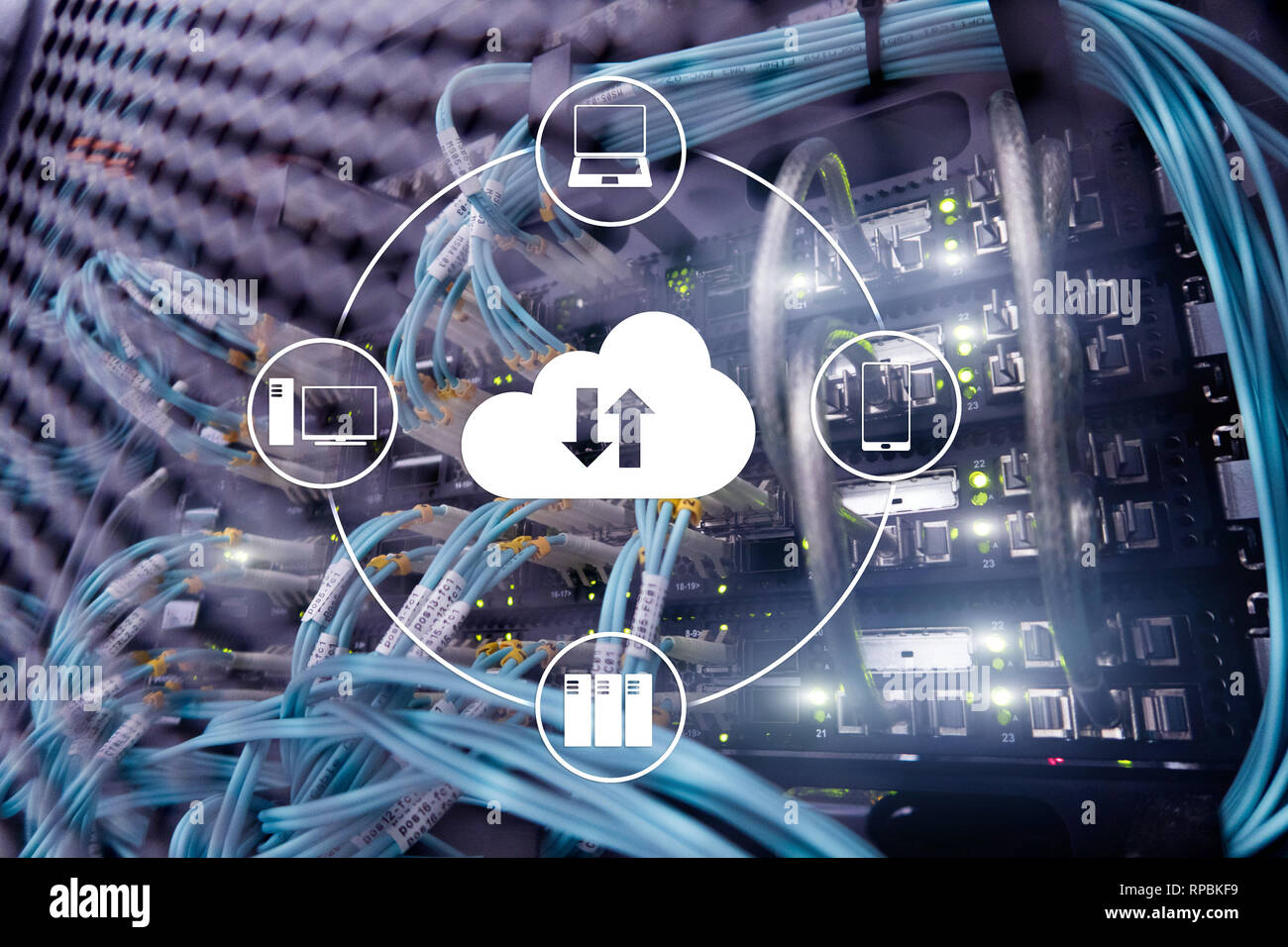 CLoud server and computing, data storage and processing. Internet and ...