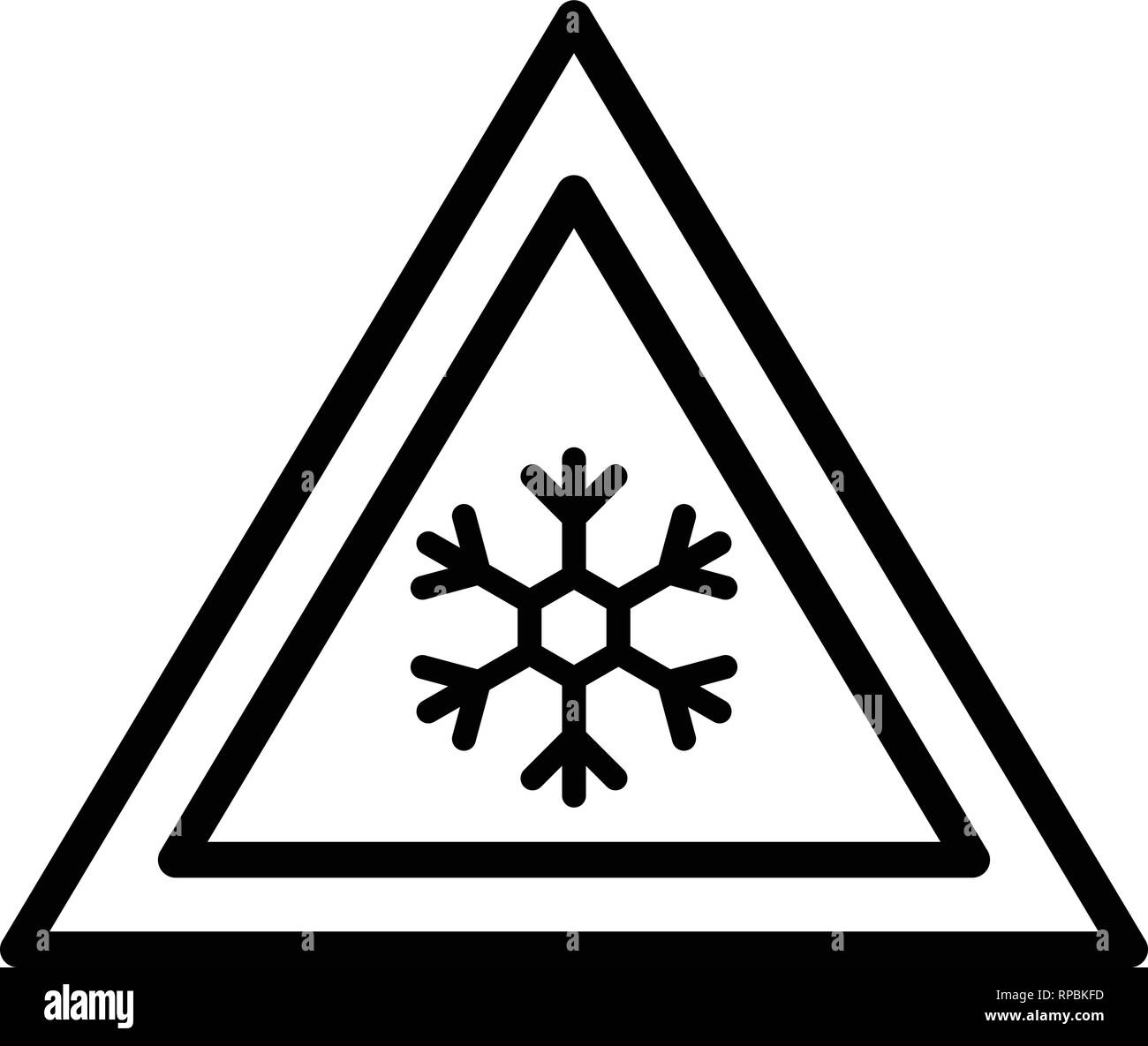 Vector Risk of ice Road Sign Icon Stock Vector Image & Art - Alamy