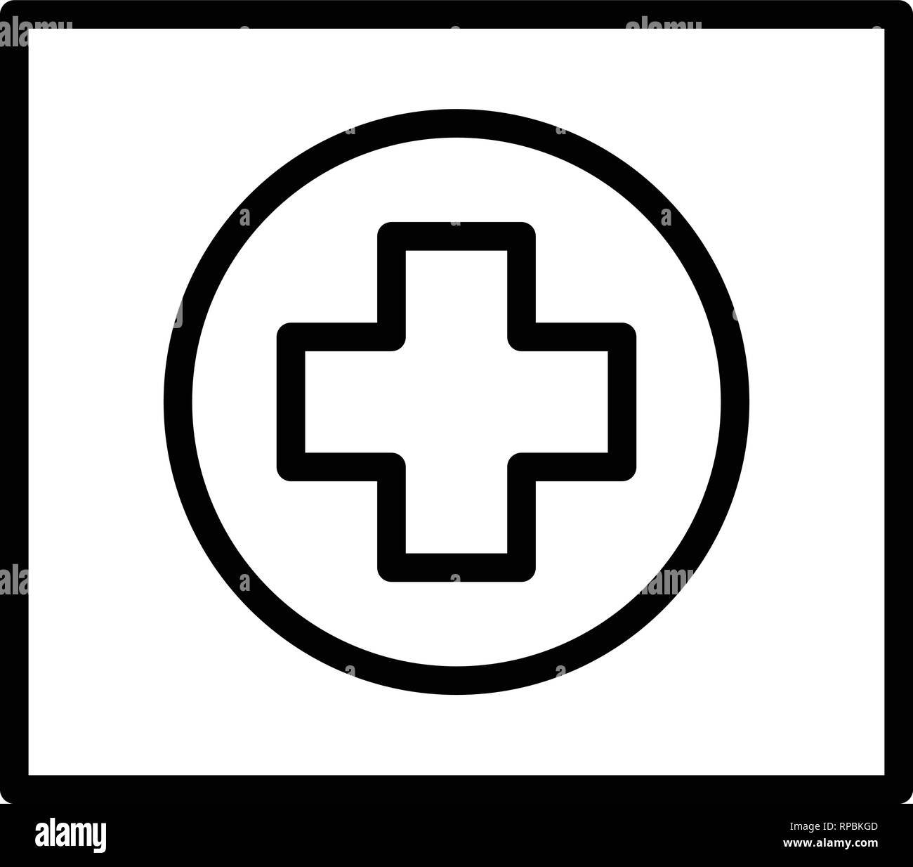 Vector Hospiatal Road Sign Icon Stock Vector Image & Art - Alamy