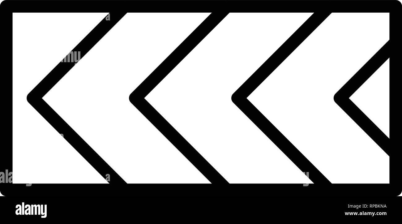 Vector Sharp deviation of route to left Road Sign Icon Stock Vector ...