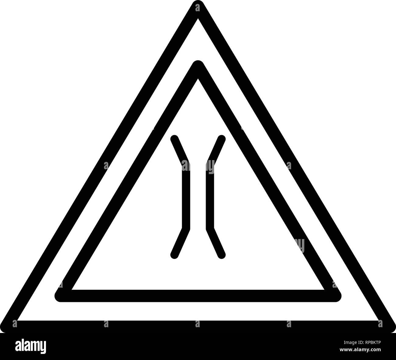 Vector Narrow bridge Road Sign Icon Stock Vector Image & Art - Alamy