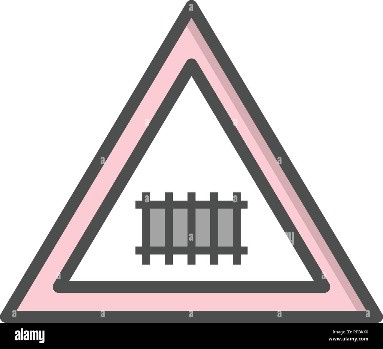 Vector Level crossing (with gate) Road Sign Icon Stock Vector Image ...