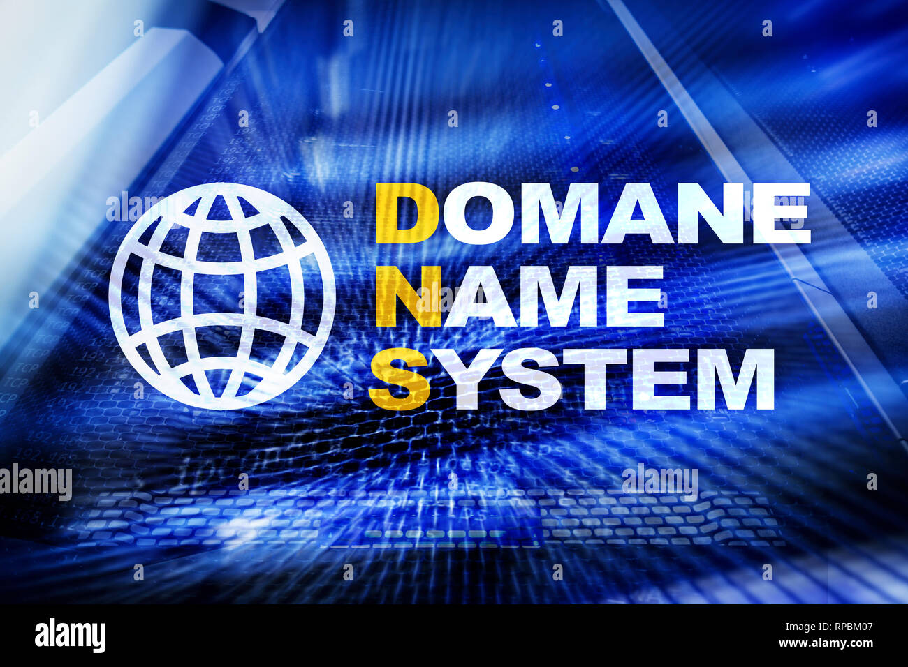 Dns - domain name system, server and protocol. Internet and digital ...