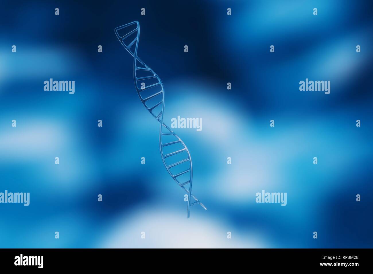 DNA molecules on a beautiful background 3D illustration Stock Photo - Alamy