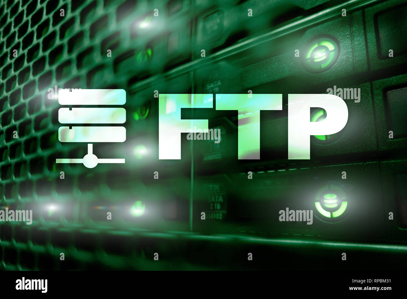 FTP - File transfer protocol. Internet and communication technology ...