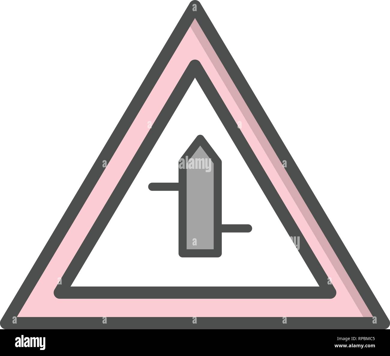Vector Minor cross roads from left to right Road Sign Icon Stock Vector ...