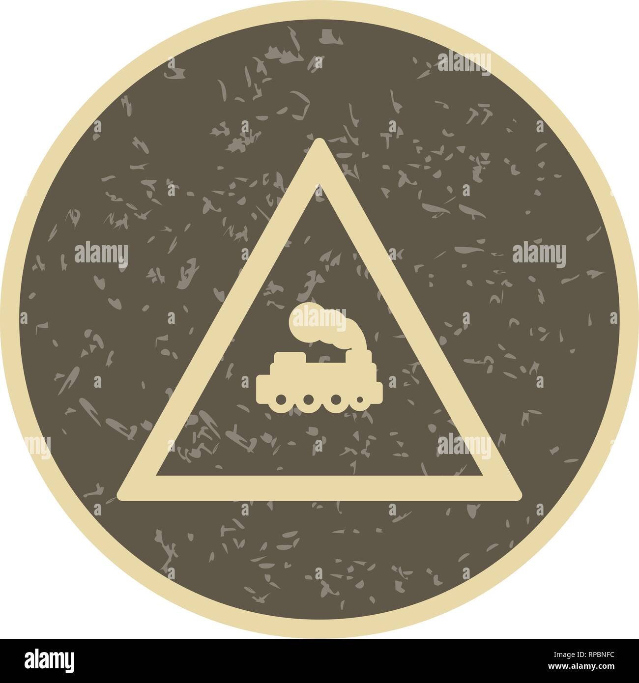 Train at level crossing Stock Vector Images - Alamy